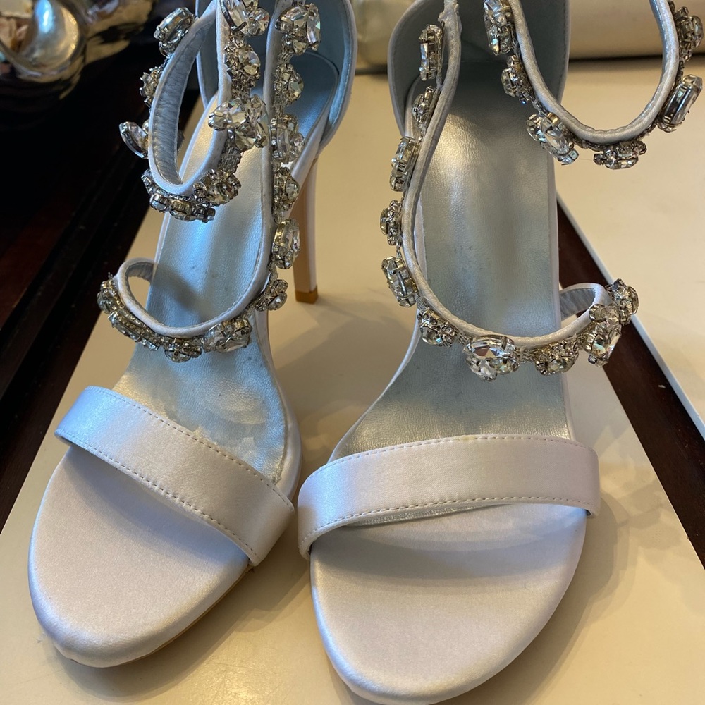 Piendes Wedding High Heels With Stones - Gem